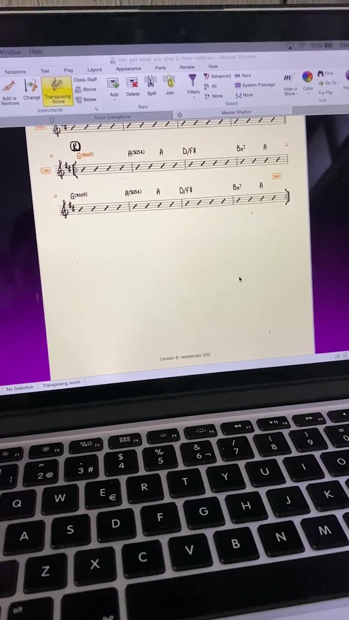 Write the best leadsheets, charts and instrument parts for you by ...