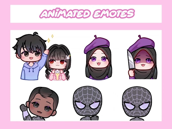 Create custom animated chibi emotes by Rahmida_art | Fiverr