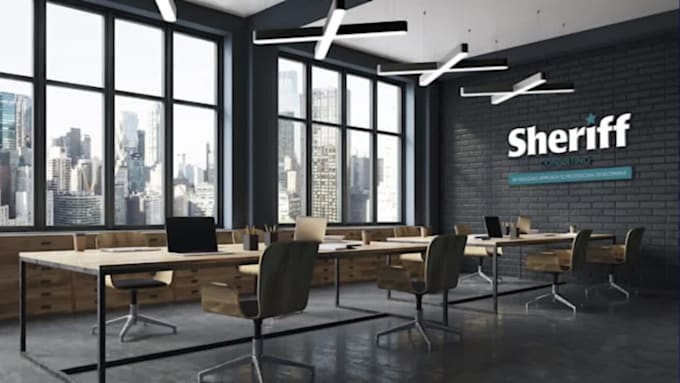 Design custom google meet zoom virtual background for business office ...