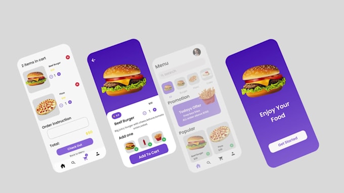 Create responsive mobile application uiux design in figma by J_react ...