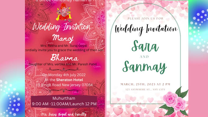 Do simple unique invitation card for any event by Priyanka_2492 | Fiverr