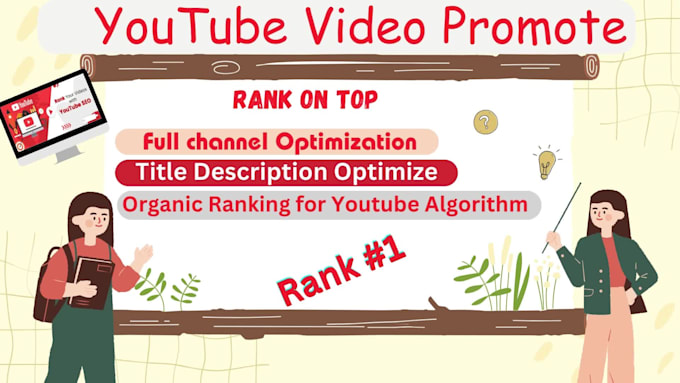 Optimize youtube video seo for improving your video ranking by Jayed_01 | Fiverr