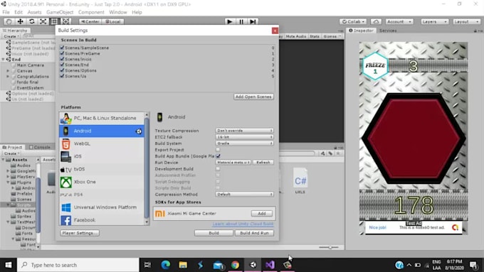 Implement Admob Ads On Your Unity Android Application By Velozjuan Fiverr 4545