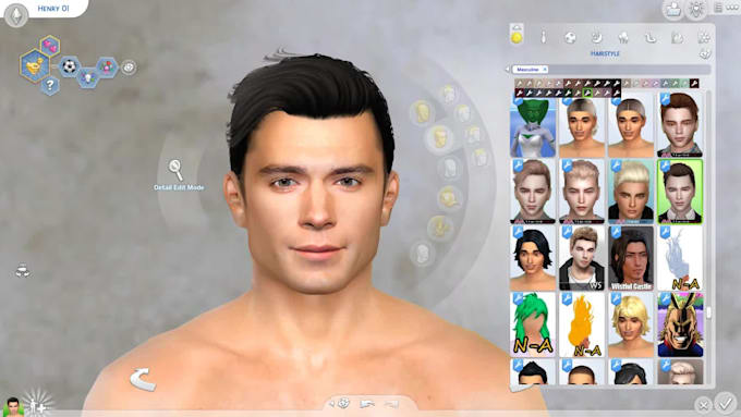 Make your custom sim in sims 4 cas by Richardpunzalan | Fiverr
