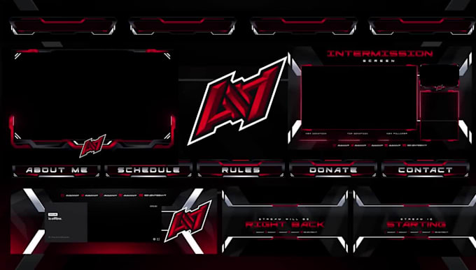 Design cool animated stream overlay, facecam, screens for twitch by ...