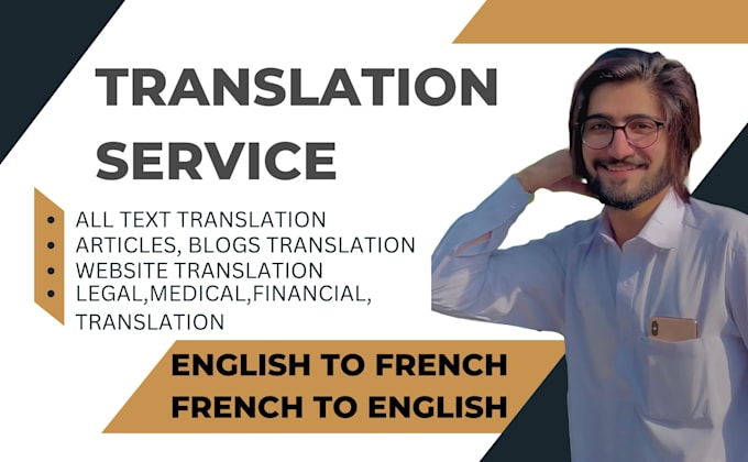 Provide a translate english to french and french to english by ...