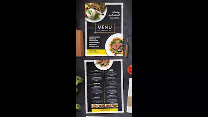 Design amazing editable food restaurant menu card or board by ...