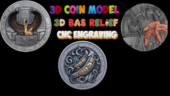 3d bas relief 3d coin model bas relief 3d medallion 3d engraving cnc 3d ...