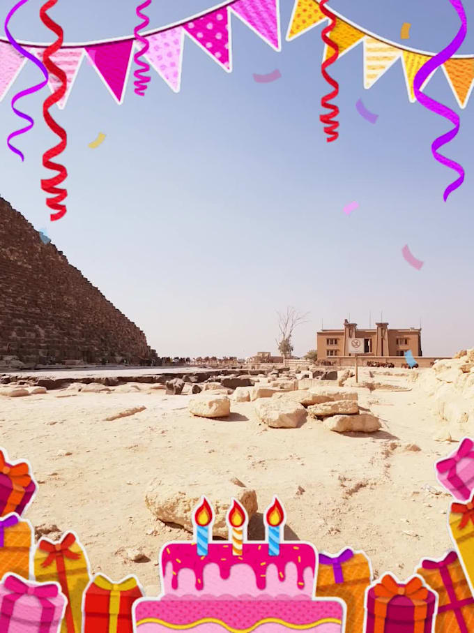 Wish you a happy birthday from the pyramids of giza by Egyptianking ...