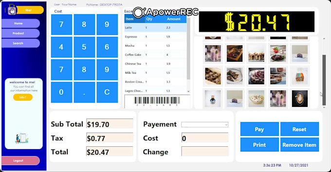 Develop point of sale cafe shop software digital or normal control exe ...