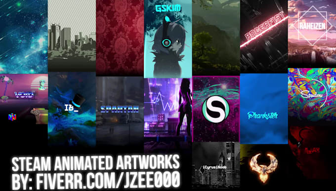 Create animated steam profile artwork and design by Jzee000 | Fiverr