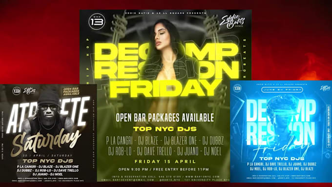 Stunning motion flyer, animated flyer poster for event party or club by ...