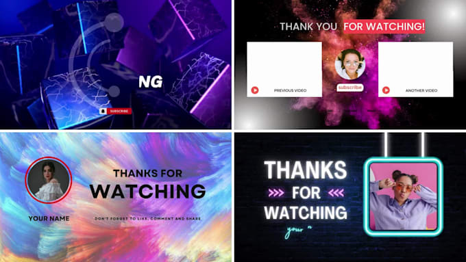 Do youtube outro end screen by Subasinghe6065 | Fiverr