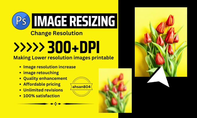 Resize image, change dimension, increase resolution 300 dpi by Ahsan804 | Fiverr