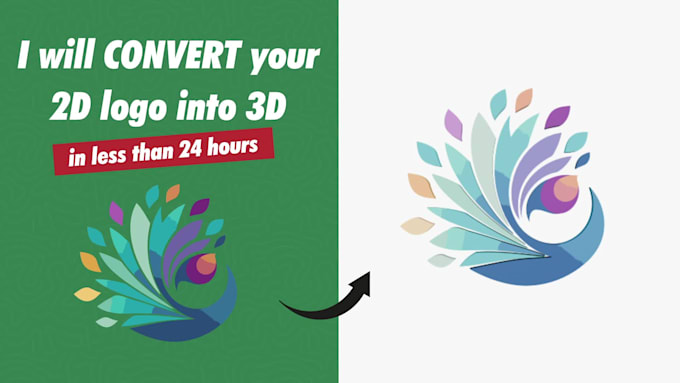 Convert your 2d logo to 3d plus 360 spinning animation by Eblisdraw ...