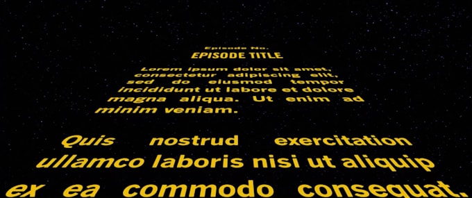 Make you a star wars style intro by Nbstudios27 | Fiverr