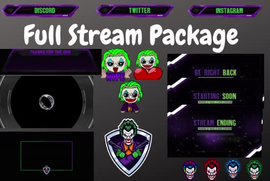 Create full stream packages by Harleyquinn1247 | Fiverr