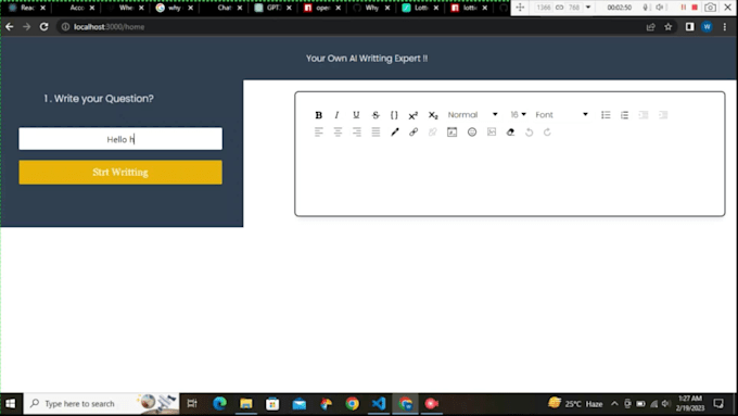 Create custom ai writing tool model with gpt3 by Waheed_js | Fiverr