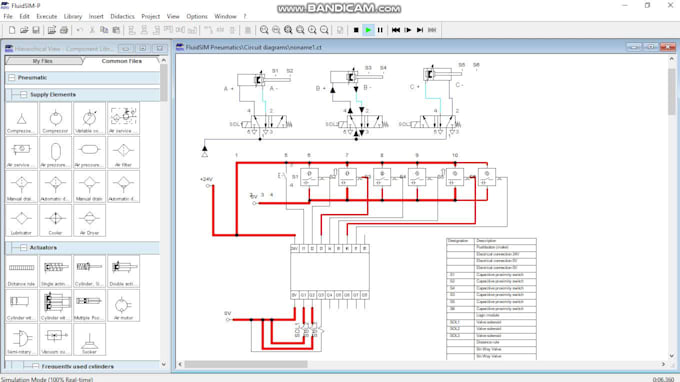 Do plc logic and circuit design on fluidsim by Mian_adeel04 | Fiverr