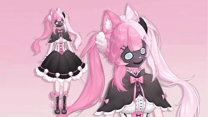 Draw unique live2d vtuber model, rigging 2d vtuber model, stream avatar ...