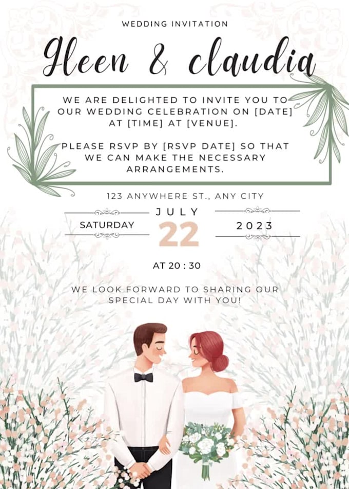 Help you to invite your guests by an attractive invitation by Marouane ...