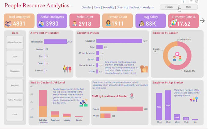 Make you a professional looking power bi dashboard and report by Ni ...