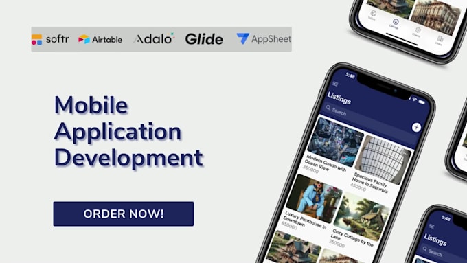 Build mobile apps with airtable, adalo glide appsheet softr client portal crm by Dagood_justus ...