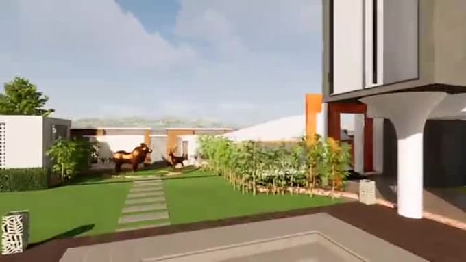 Do ultra realistic 3d house rendering, architectural walkthrough animation by Architect_rolin ...