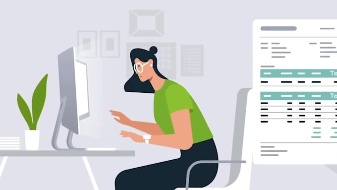 Create 2d animated app and website promo video and editing by Vibrant ...