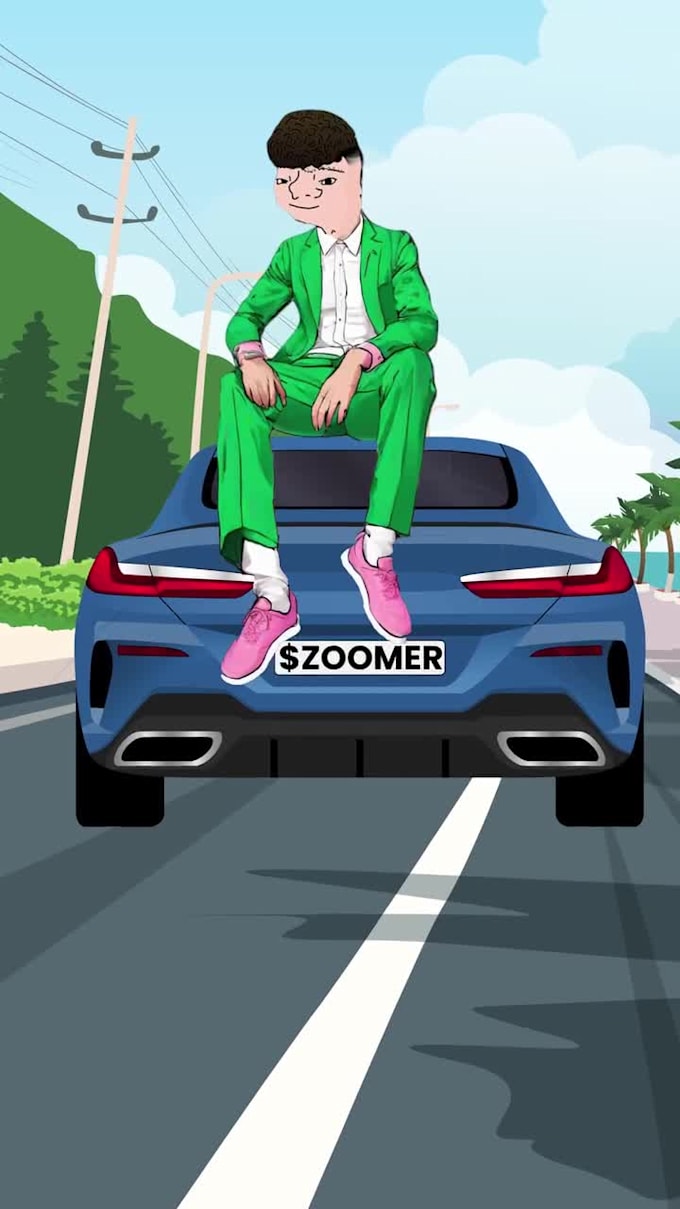 Create 2d meme coin animation, 2d cartoon videos, 2d artwork, 2d ...