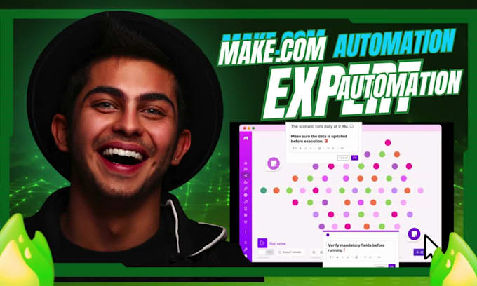 Automate, setup or fix make com errors, make con scenario, n8n, n8n automation by Arthur_william ...