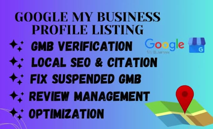 Do gmb listing create google my business profile maps ranking optimize local seo by Khiaram | Fiverr