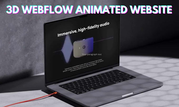 Create 3d animated webflow spline website, lottie animation, opengl ...