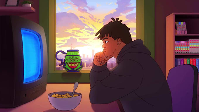 Create a lofi loop animation music video for you and and authentic lofi ...