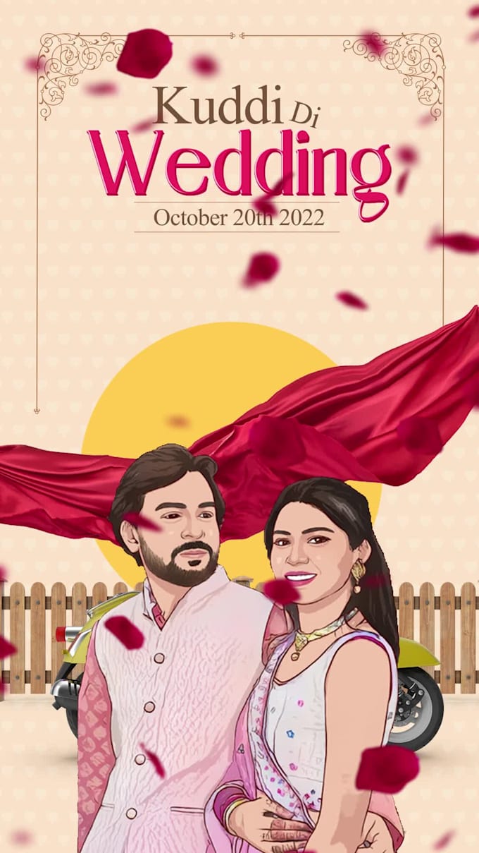 Elegant animated wedding invitations by Yashh_pathak | Fiverr