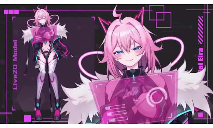 Draw custom male or female 2d vtuber model, live2d vtuber rigging ...