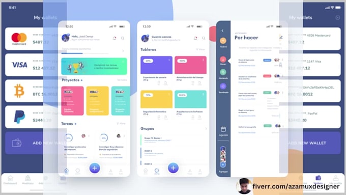 Design mobile app ui ux and design website ui ux by Azamuxdesigner | Fiverr
