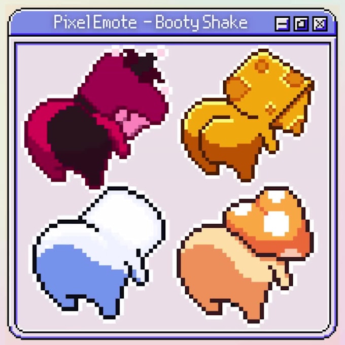Create customisable pixel art twerk emote by Paoccasso | Fiverr
