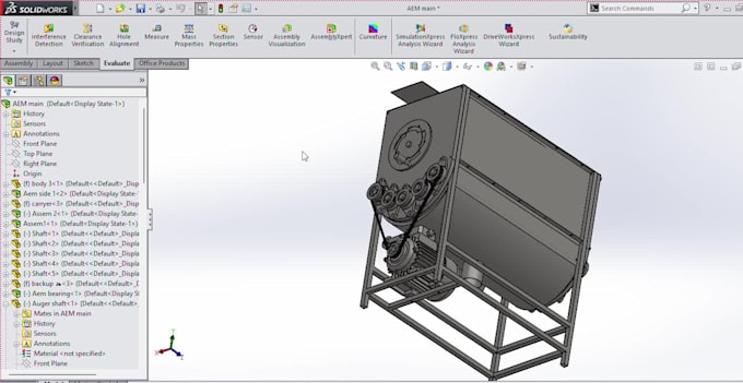 Develop 3d cad models and 2d drawings using solidworks