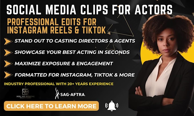 Edit actors demo clips for tiktok videos instagram reels and youtube ...