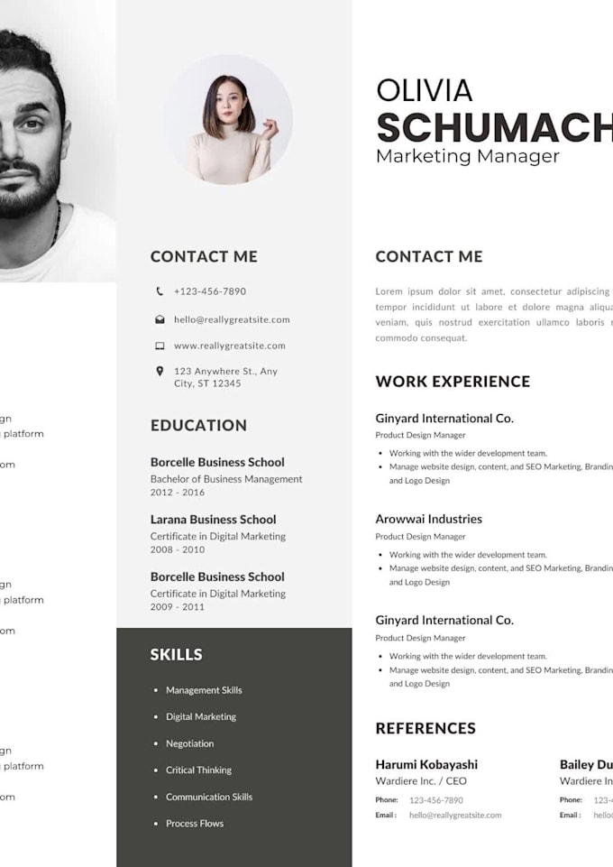 Design your custom made resume and professional cv by Abir_designer ...