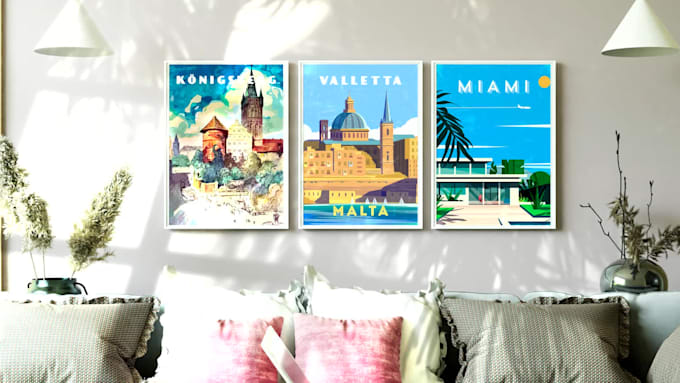 Make a travel poster by Maxtusken | Fiverr
