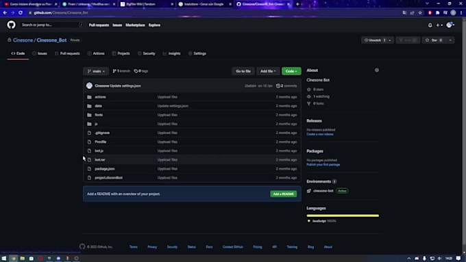 Program discord bots and html teacher by Cinesone | Fiverr