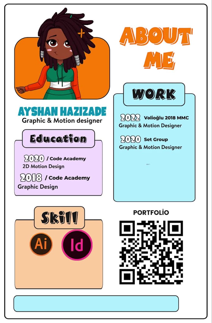 Design resume and motion graphic cv video by Ayshan_hzz | Fiverr