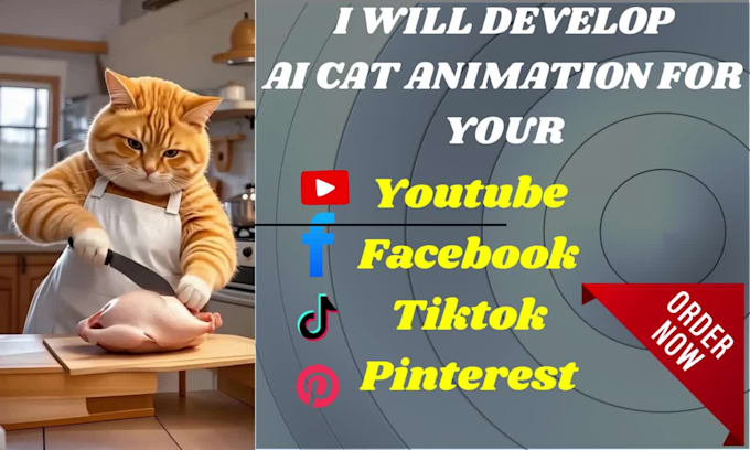 Ai cat cooking video, ai cat animation video for any social media ...