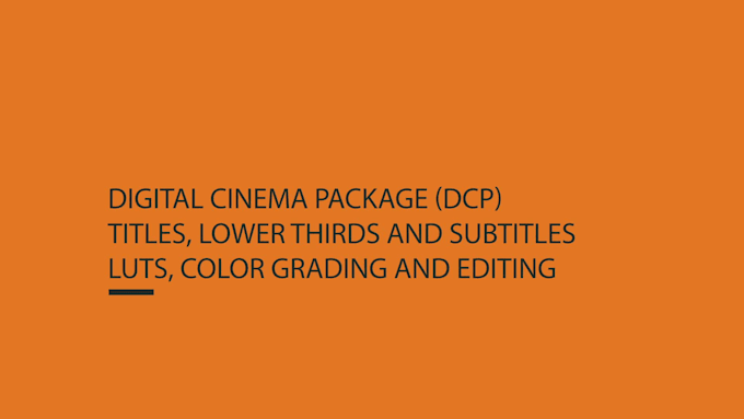 Create a digital cinema package dcp by Cinemaservices | Fiverr