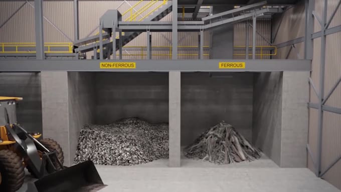 Do 3d industrial video waste treatment facility animation factory ...