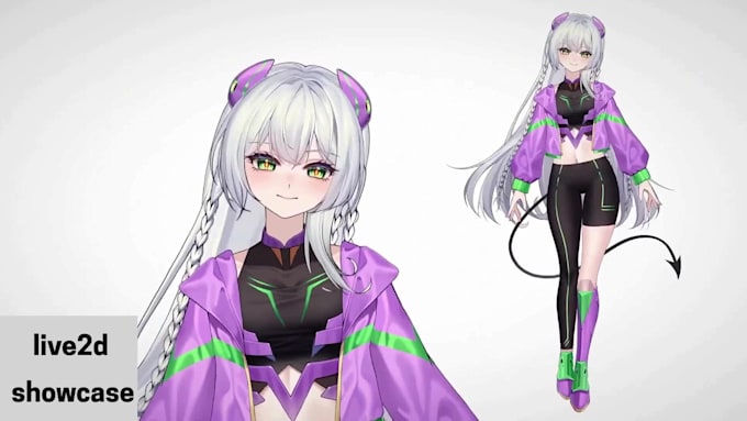 Do live2d vtuber model, vtuber character, vtuber rigging, cosplay model by Adebisimano | Fiverr