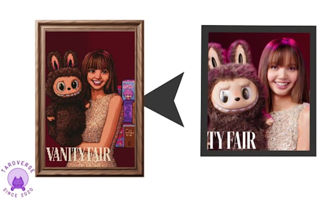 Create a custom pixel art portrait from your photo by Taroverseshop ...