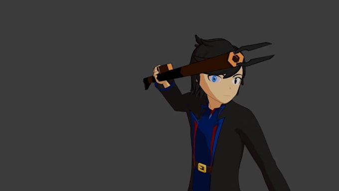 Model celshaded anime characters by Leo_luce_310 | Fiverr